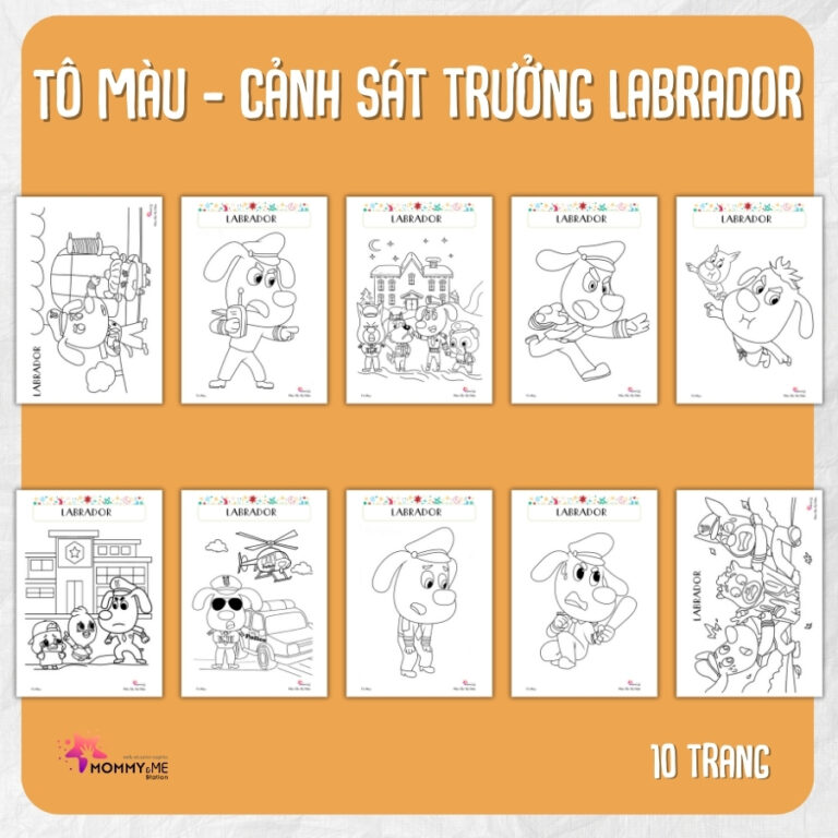 Tải về (FILE MỀM) Phiếu bài tập (Worksheet) Tô màu - Cảnh sát trưởng ...