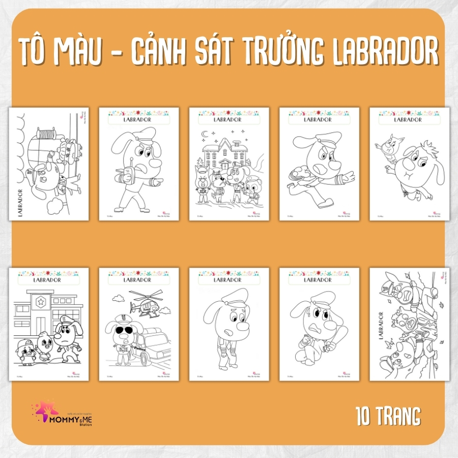 Tải về (FILE MỀM) Phiếu bài tập (Worksheet) Tô màu - Cảnh sát trưởng ...